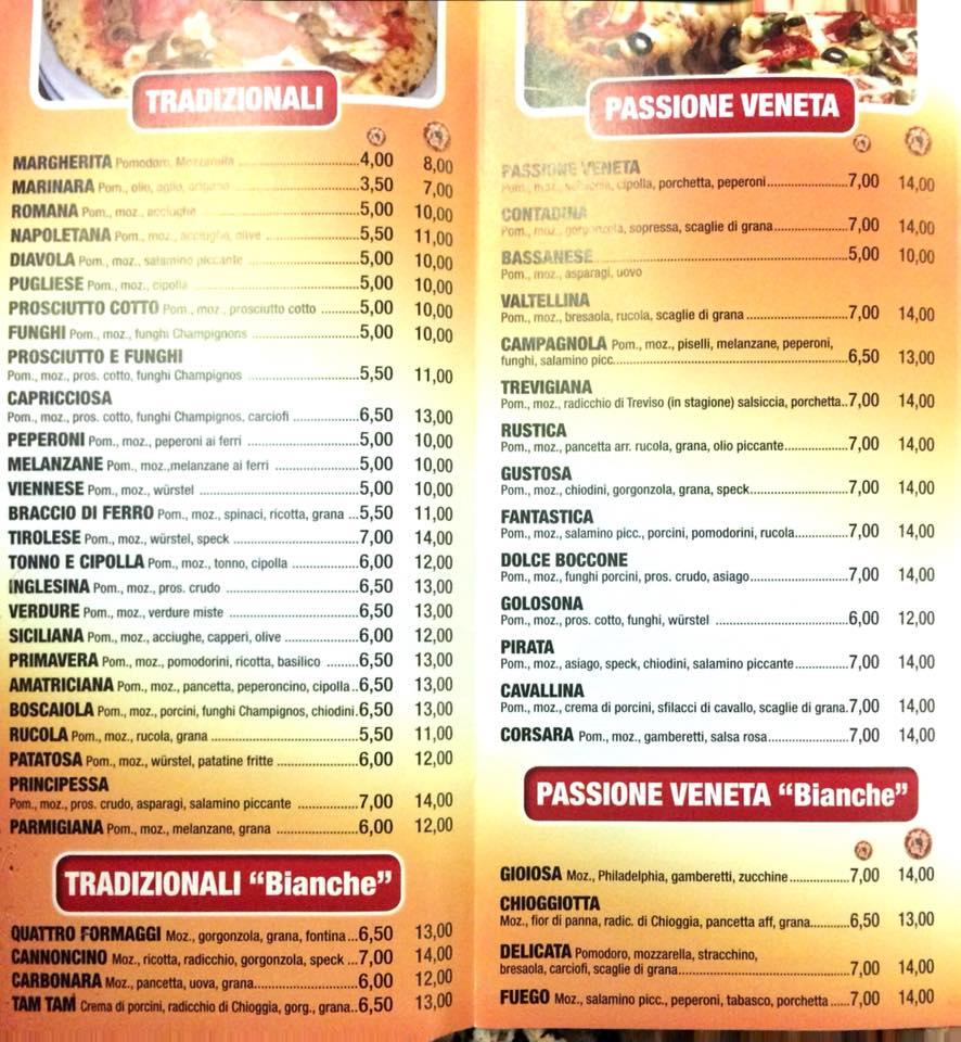 Menu at Pizzeria verace da Max a Sarmeola di Rubano, Sarmeola
