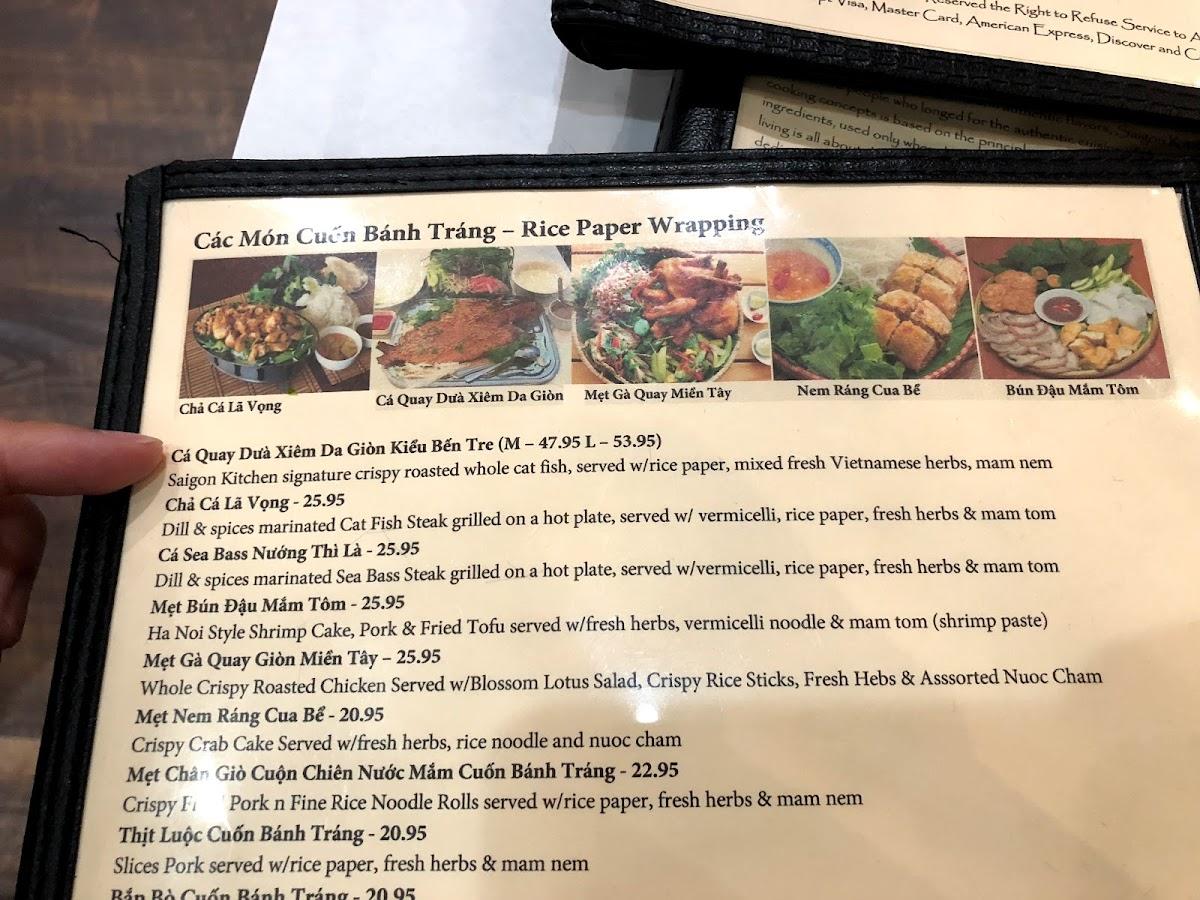 Menu at Saigon Kitchen restaurant, San Jose, Story Rd #1005