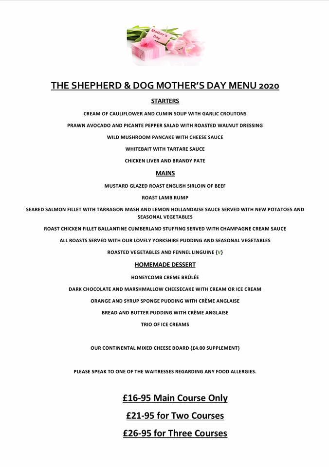 Menu at The Shepherd & Dog pub & bar, Rochford, Gore Rd