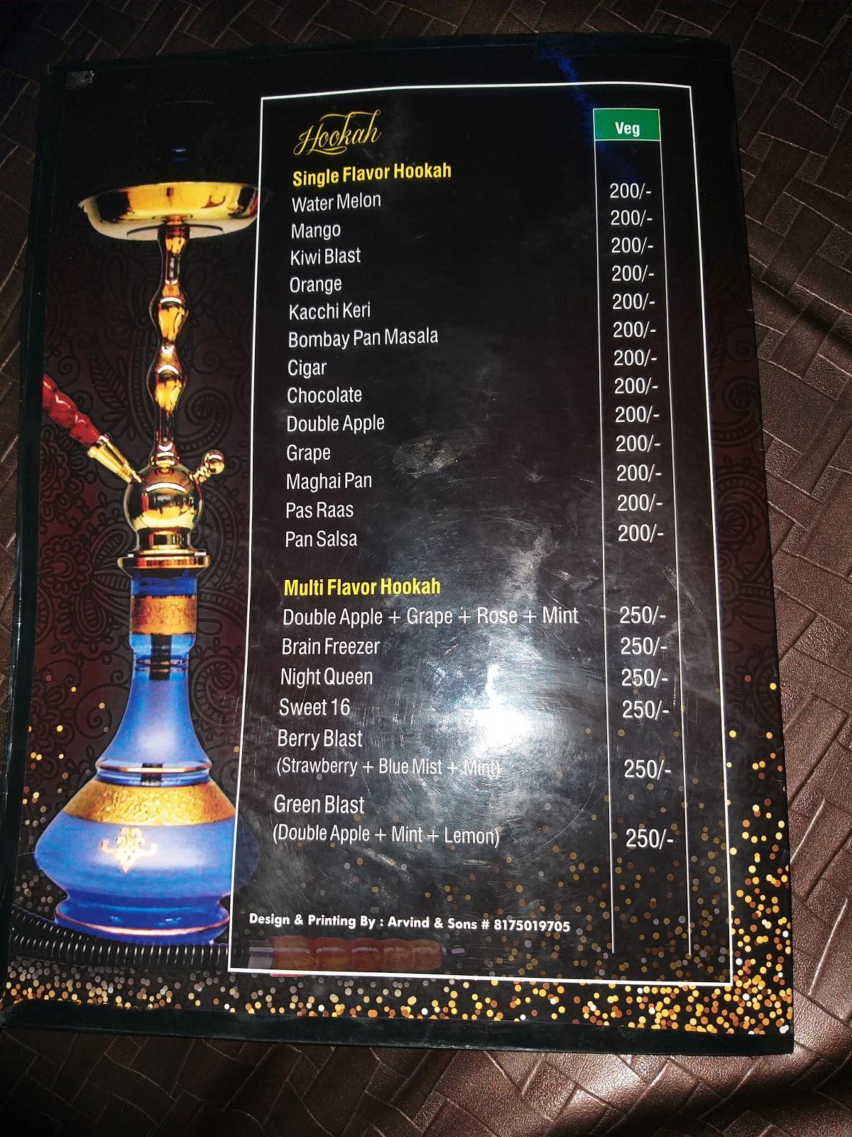 Menu at Black Stuff Hukkah Lounge & Resto, India