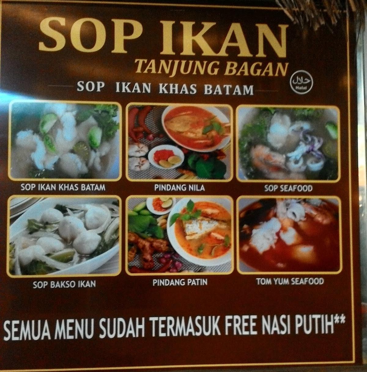 Menu at Sop Ikan TANJUNG BAGAN Khas Batam restaurant, Bekasi Regency
