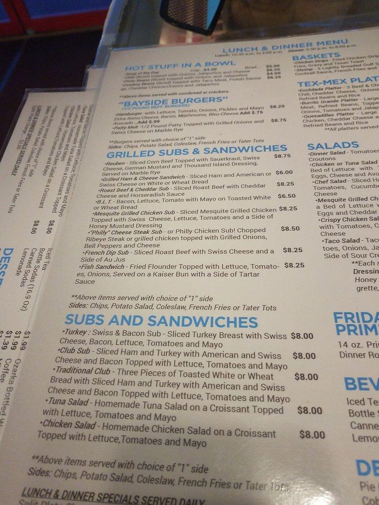 Menu at Bayside Cafe, Laguna Vista, 707 Santa Isabel Blvd #2647