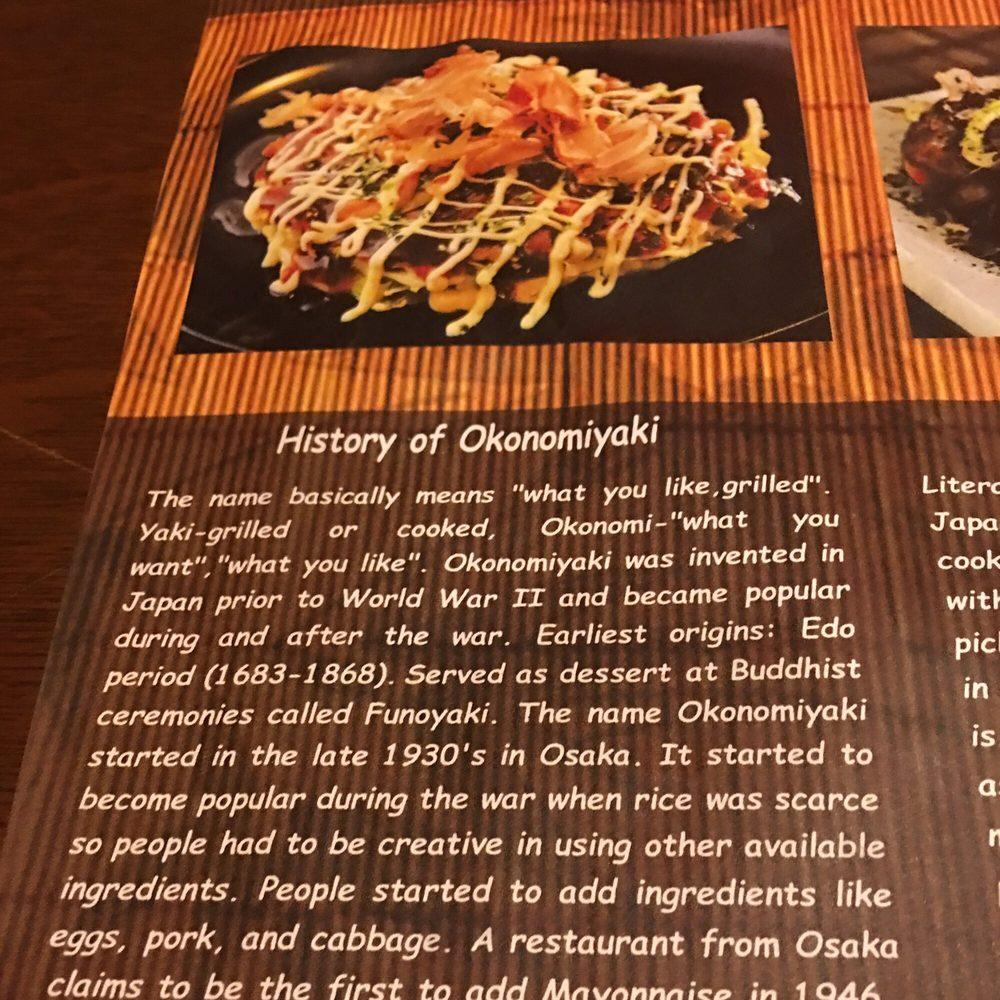 Carta del restaurante Sachi Authentic Japanese Ramen And Okonomiyaki ...