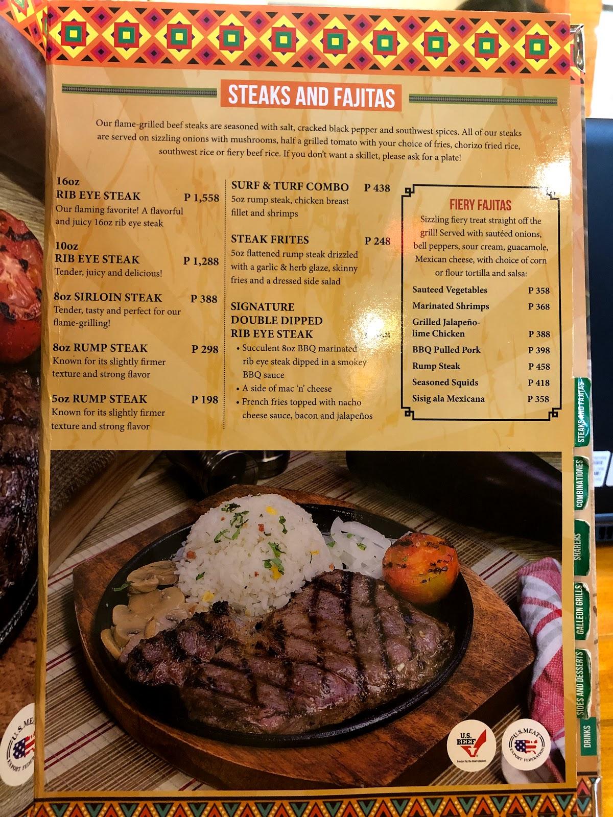Carta del restaurante Fiery style, Ciudad Quezon, Robinsons Magnolia