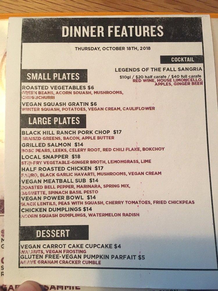 Menu at Local Foods - The Heights restaurant, Houston, 714 Yale St