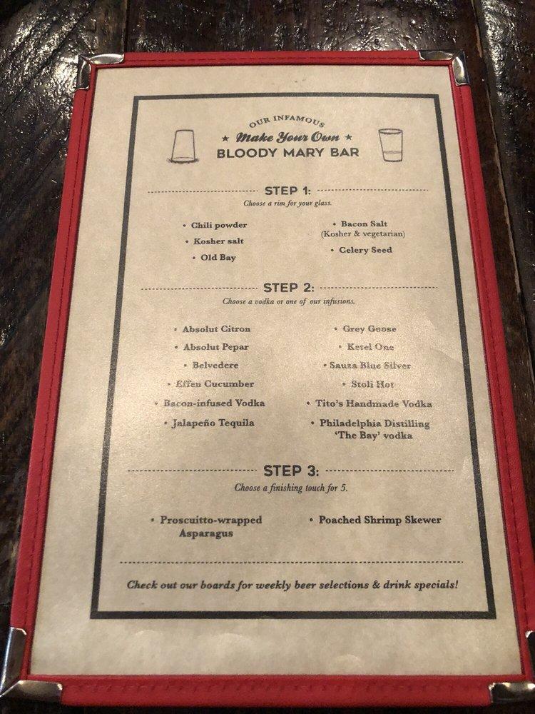 Menu at National Mechanics pub & bar, Philadelphia