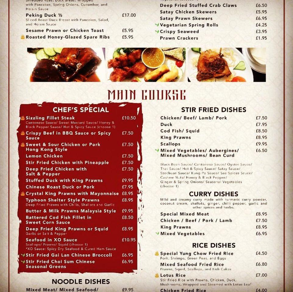 Menu at The New Slow Boat Cantonese Restaurant, Swansea