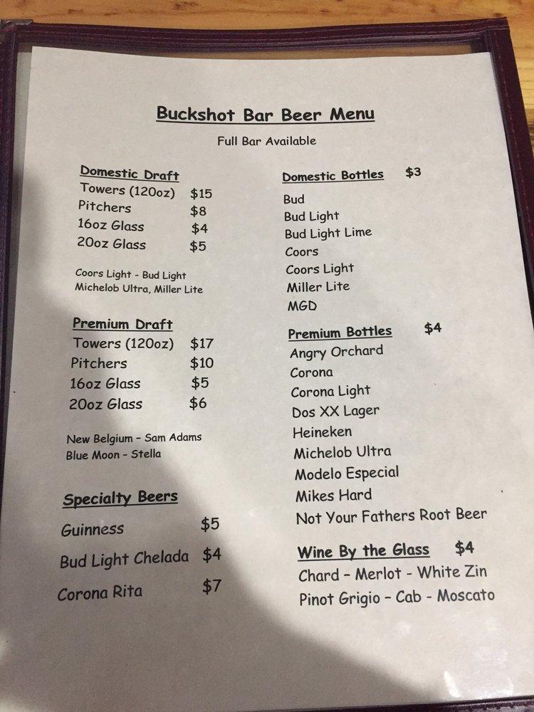 Menu at Buckshot Bar & Grill, Pueblo West