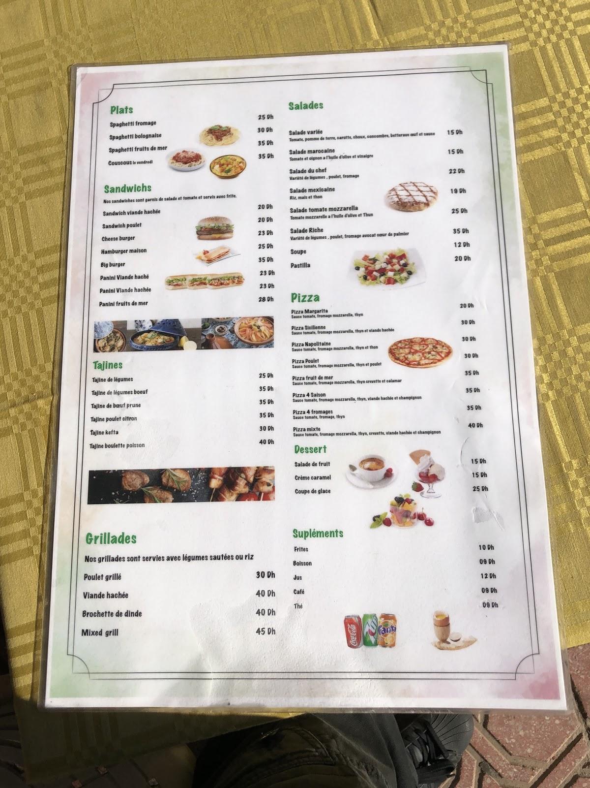 Menu At Cafe Snack Jawahir Marrakesh Marrakech Marrakech 40000 Menu At Cafe Snack Jawahir Marrakesh Marrakech Marrakech 40000