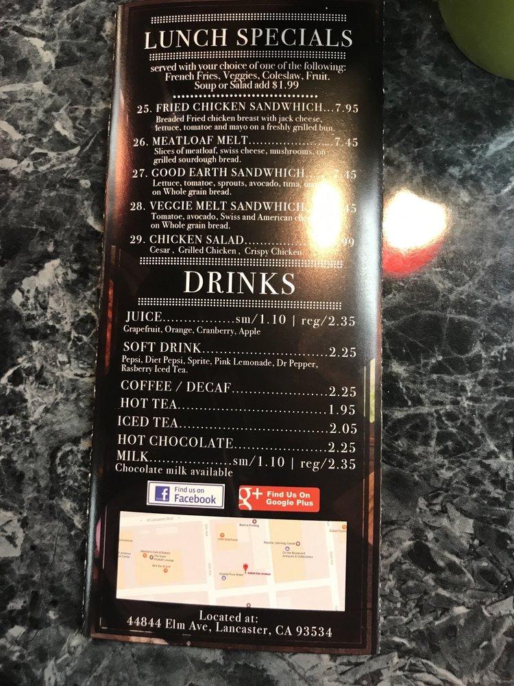 Menu at The Elm Cuisine Café restaurant, Lancaster