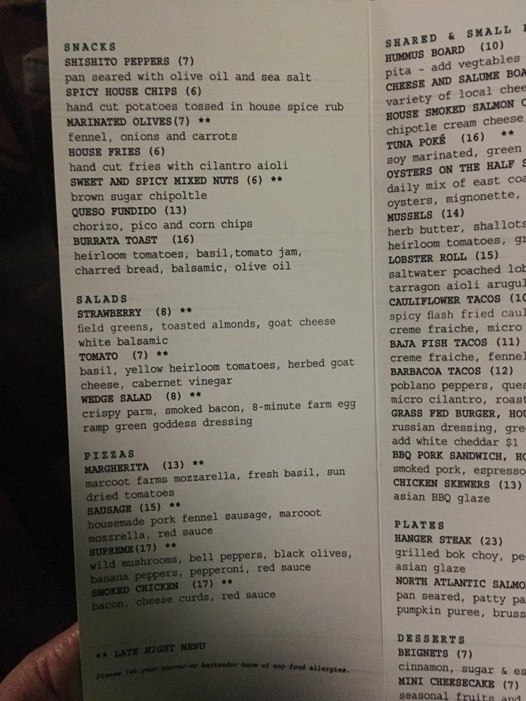 Menu at 360 Rooftop Bar, St. Louis