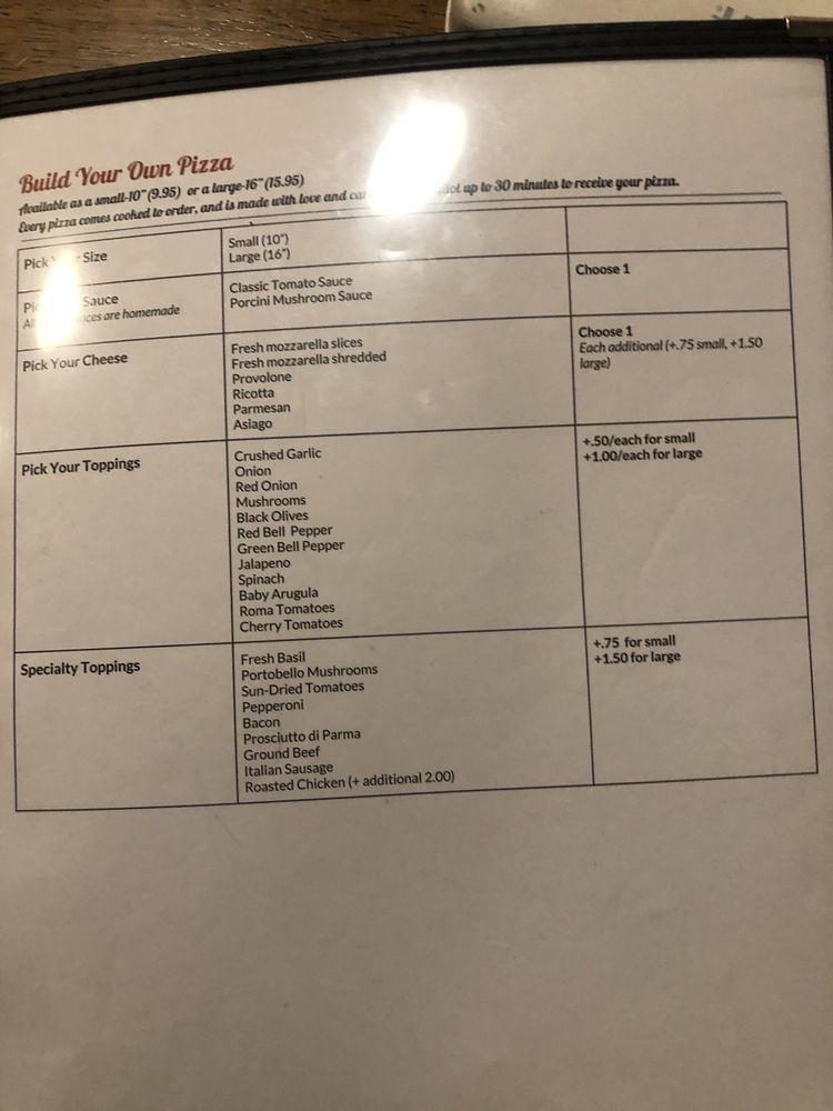Menu at Section Street Pizza pub & bar, Fairhope