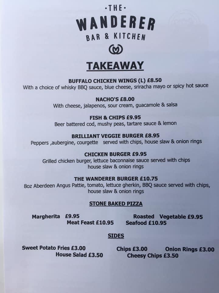 Menu at The Wanderer Bar & Kitchen, Knaresborough