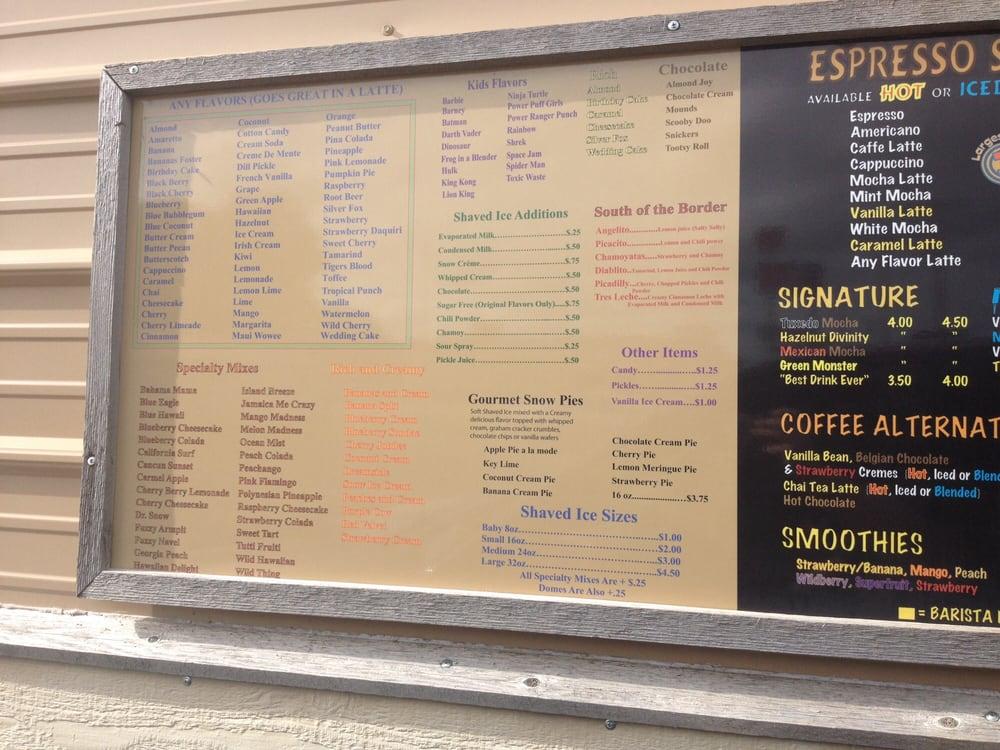Menu at Black and Tan Coffee Co., Tahlequah