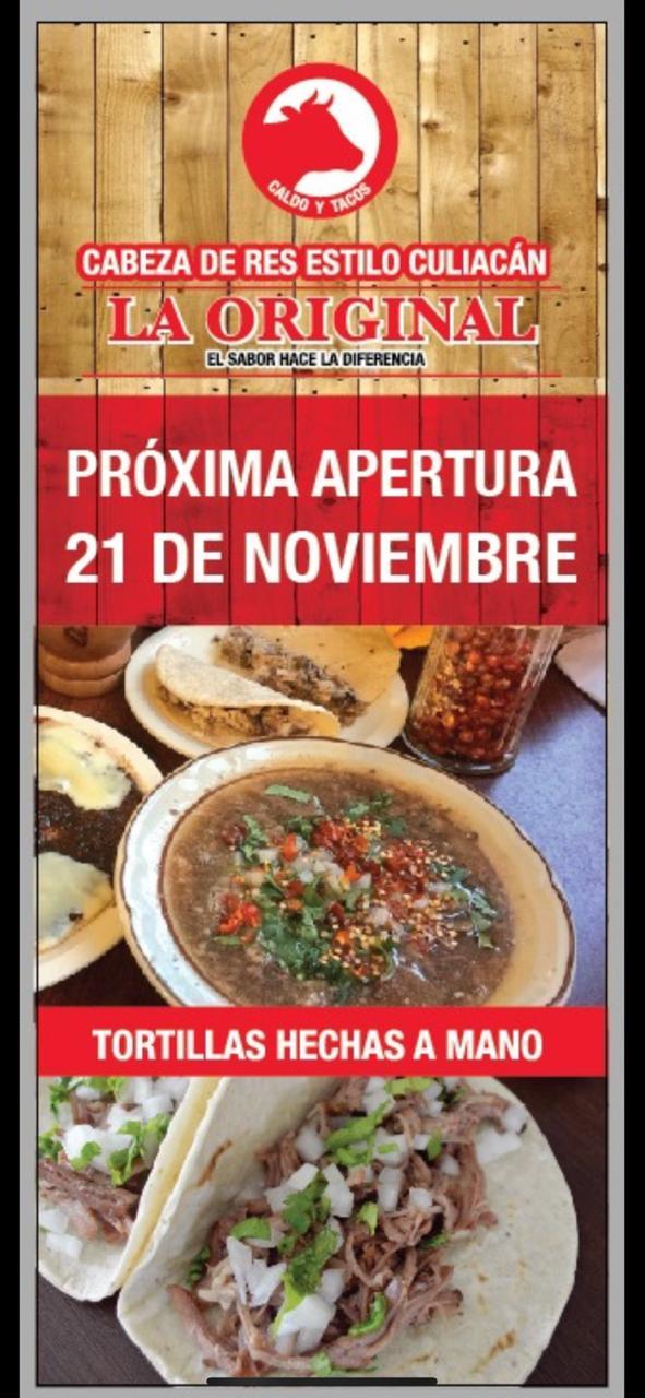 Menu at Cabeza de Res Estilo Culiacán "La Original" restaurant, Tijuana