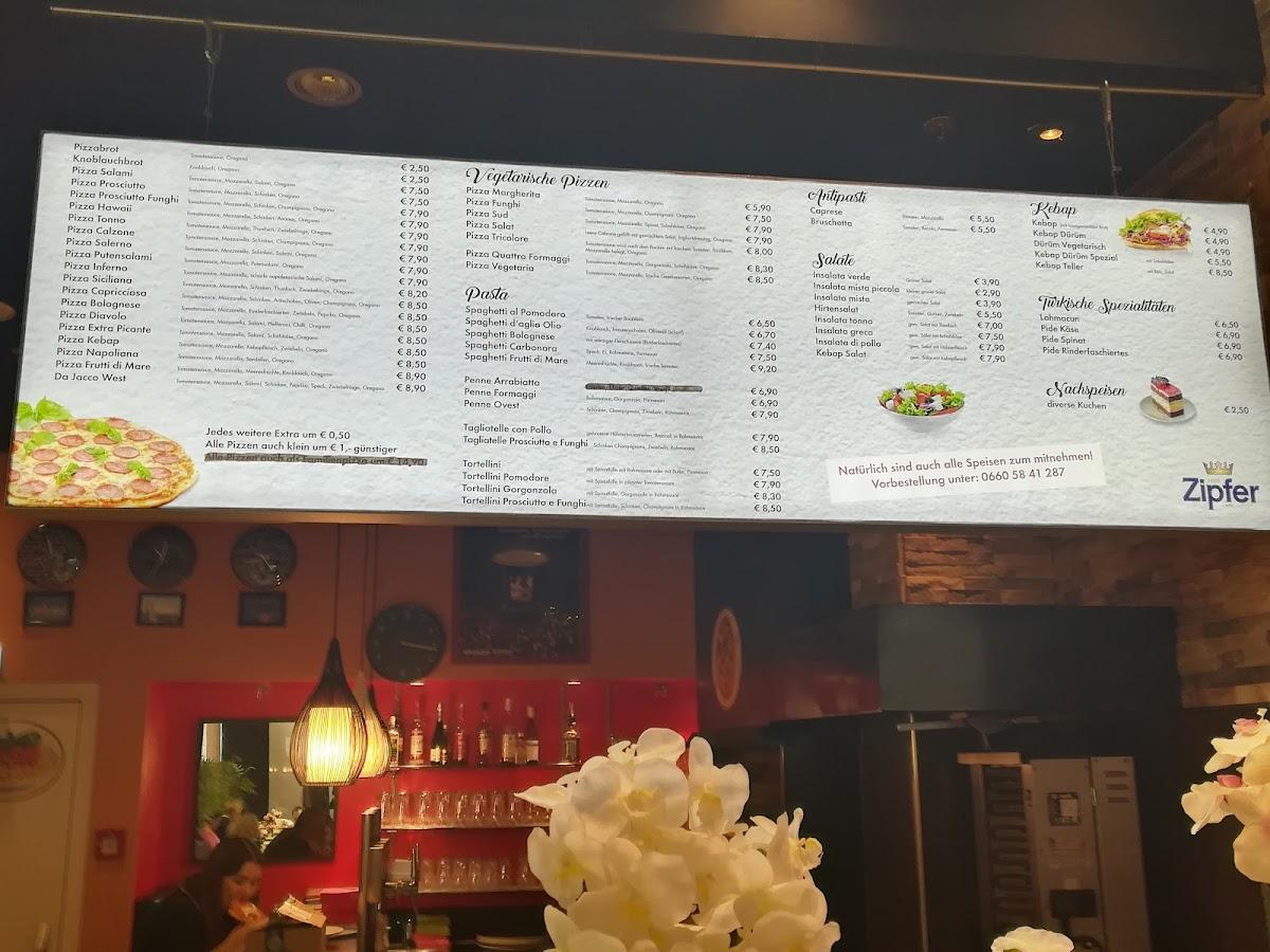 Speisekarte von Da Jacco restaurant, Innsbruck