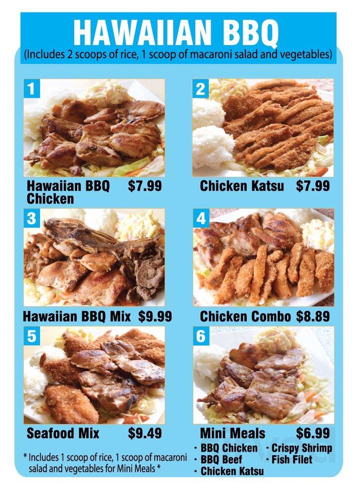 Menu at Hi BBQ Teriyaki, La Habra
