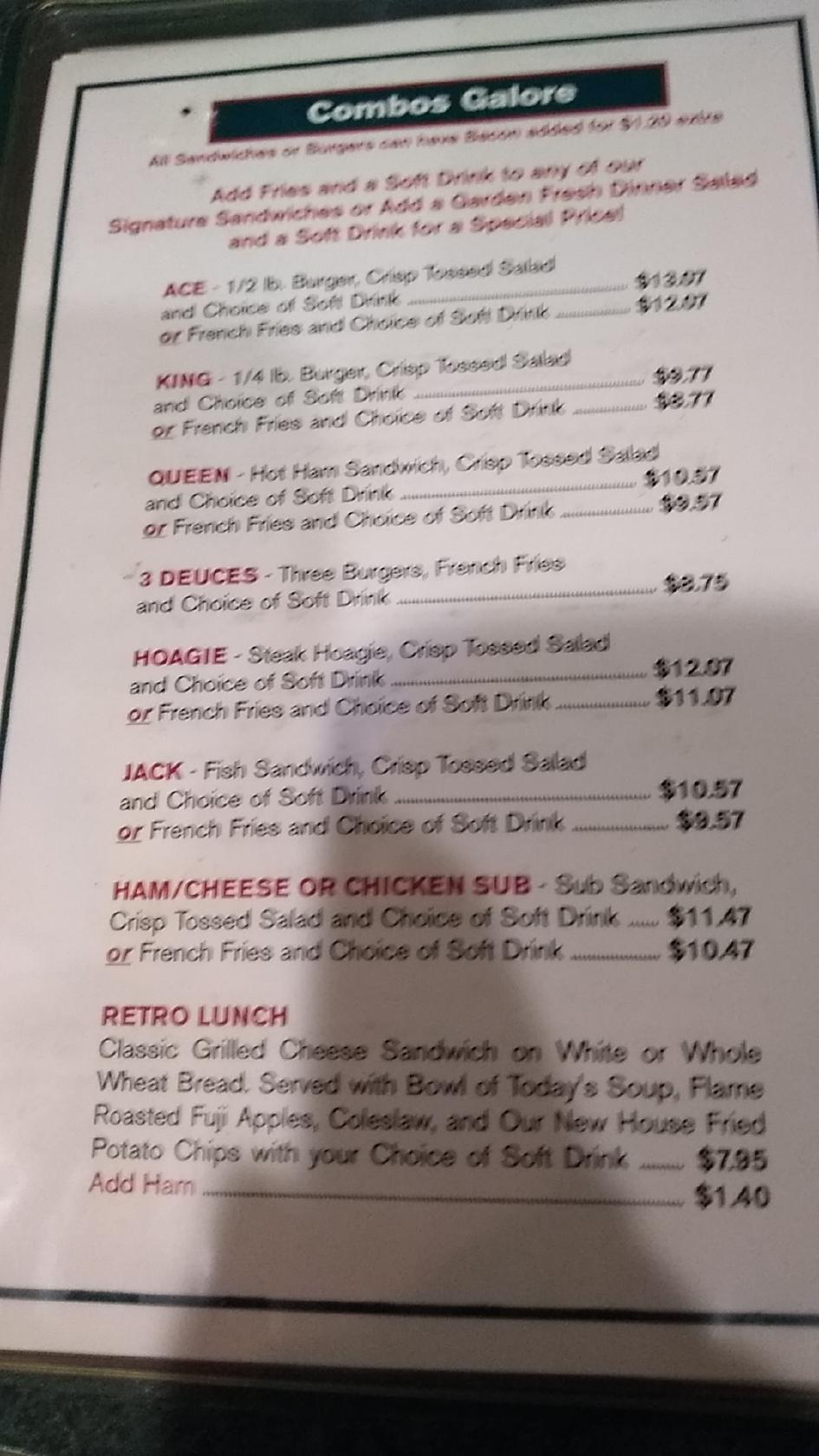 Menu at Full House Restaurant, Ypsilanti