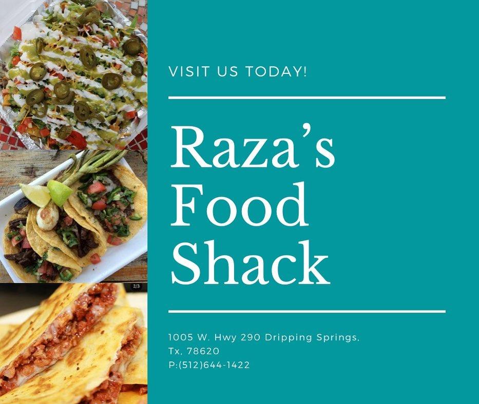 Menu at Razas Food Shack restaurant, Dripping Springs