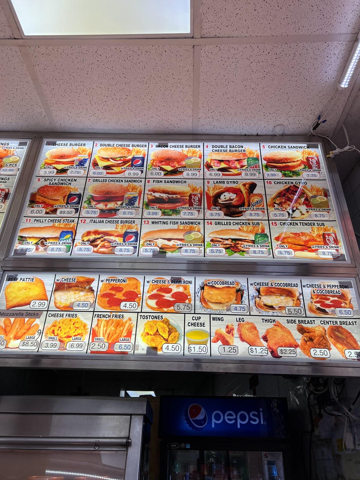 Menu at US Fried Chicken restaurant, New York City, Third Ave