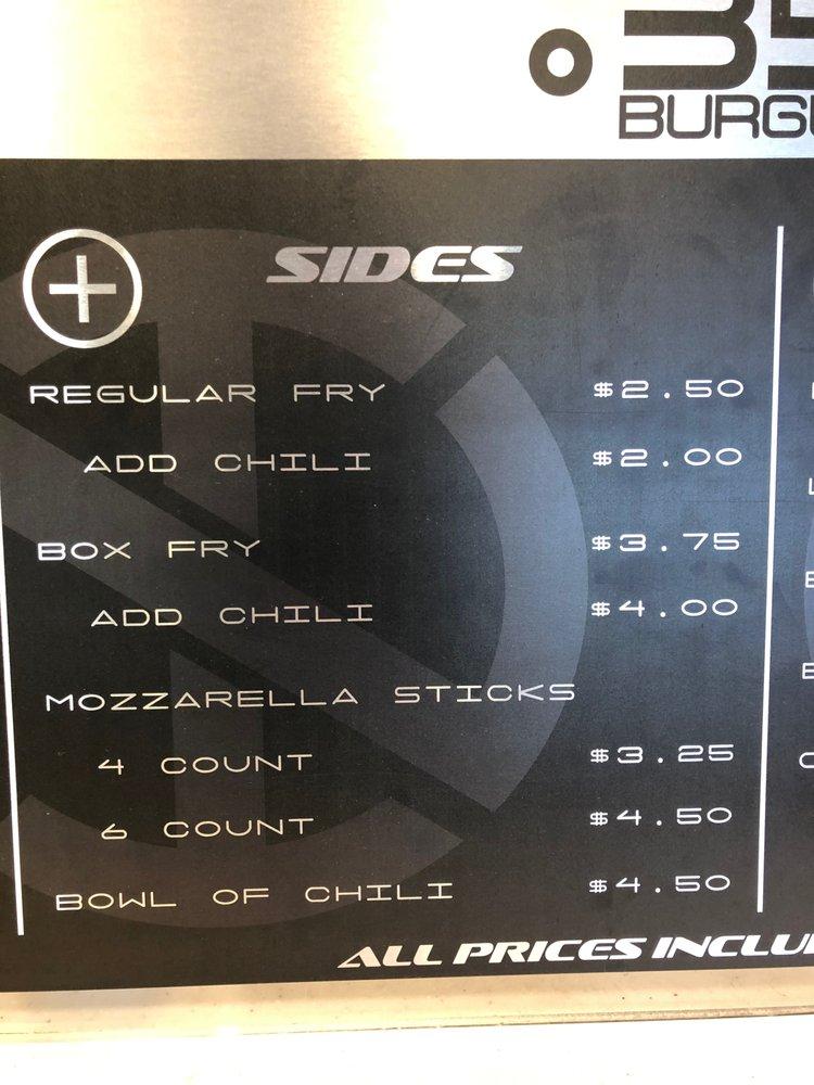Menu at.357 Burgers restaurant, Murray