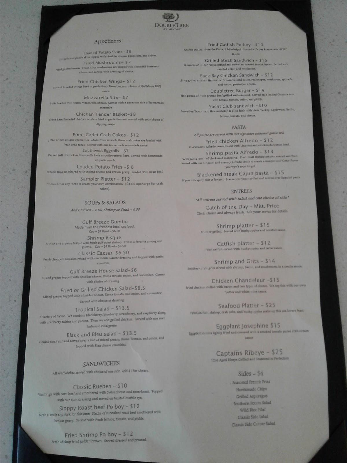 Menu at Gulf Breeze Bar & Grill, Biloxi