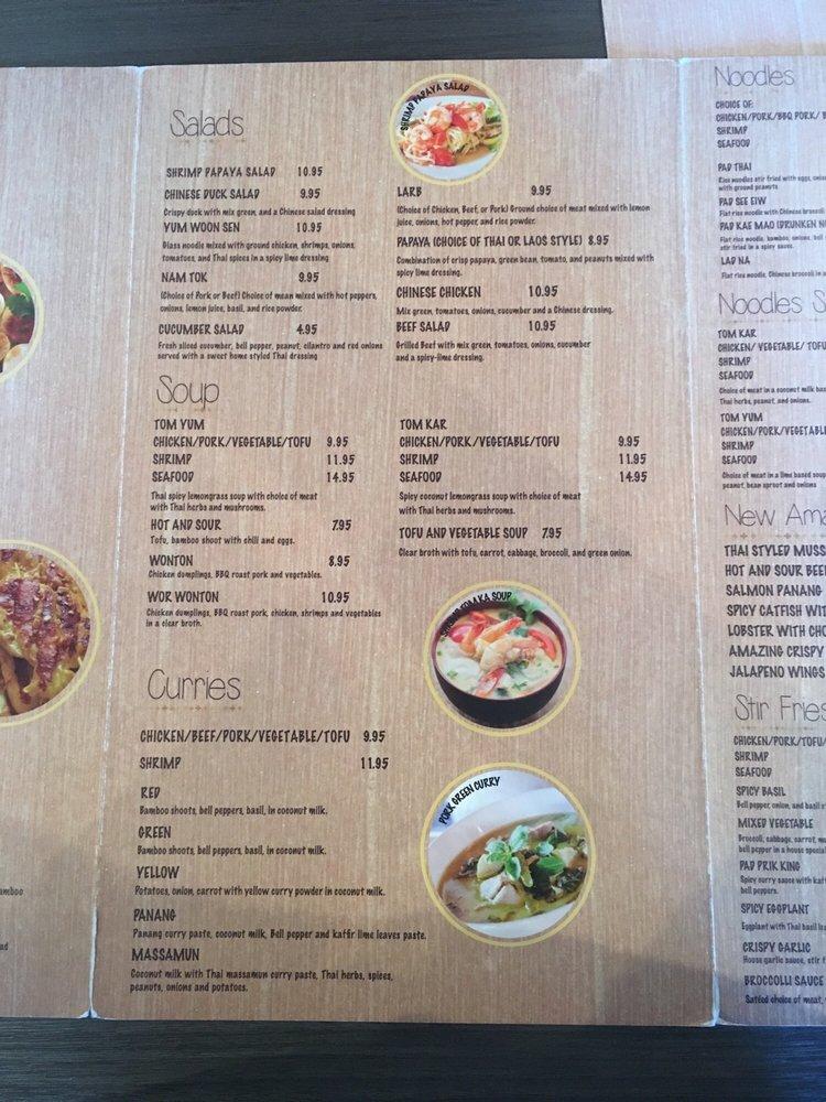 Menu at Amazing Thai restaurant, North Las Vegas, W Ann Rd #109