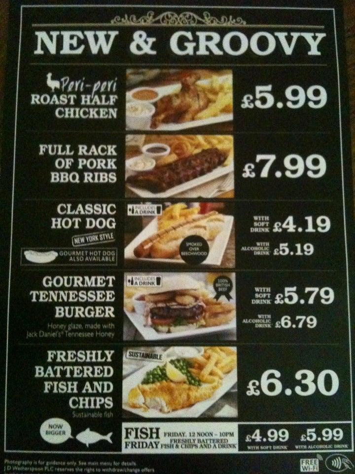 Menu at The Bear pub & bar, Melksham