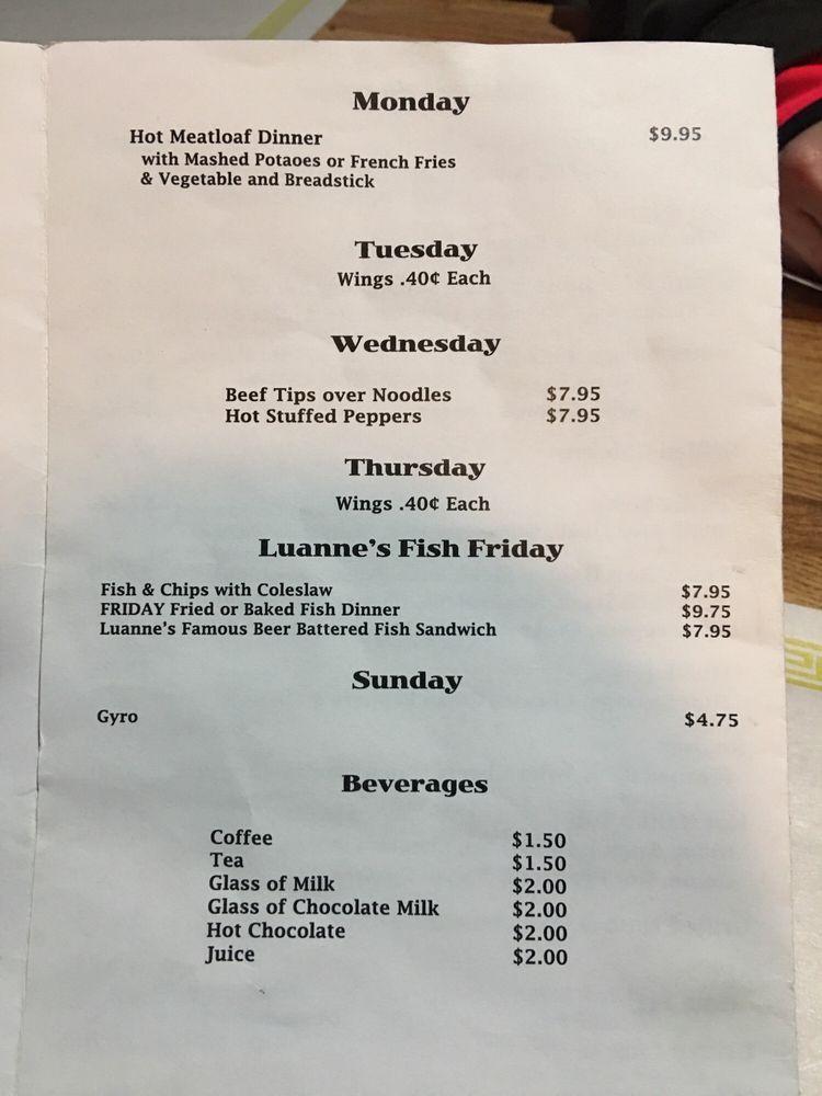 Menu at Luanne's Route 68 Food & Spirits restaurant, Industry, Midland ...