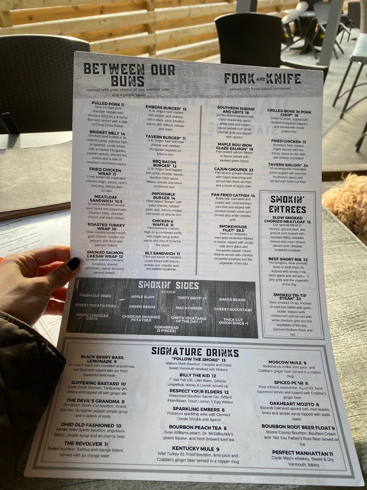 Menu at Oak and Embers Tavern Hudson pub & bar, Hudson