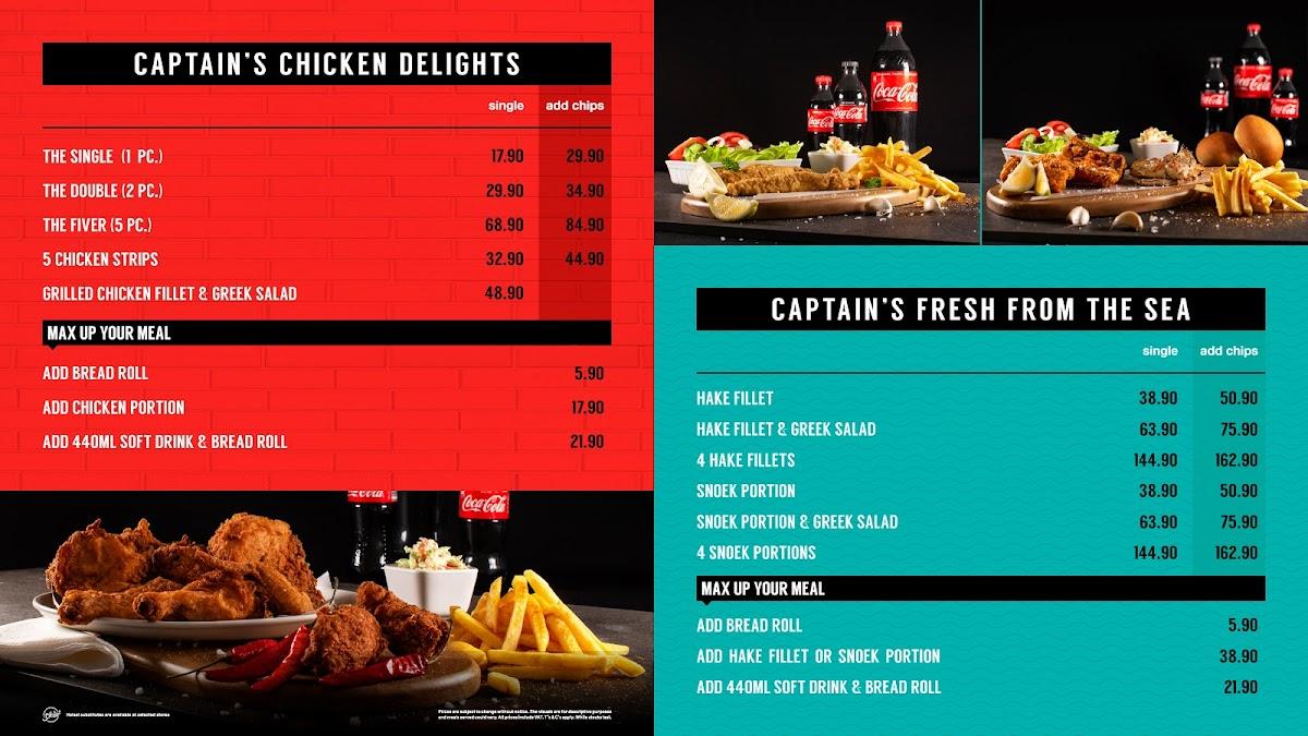 Menu at Chicken Castle Plus restaurant, Bloemfontein, 168 Oliver Tambo Rd