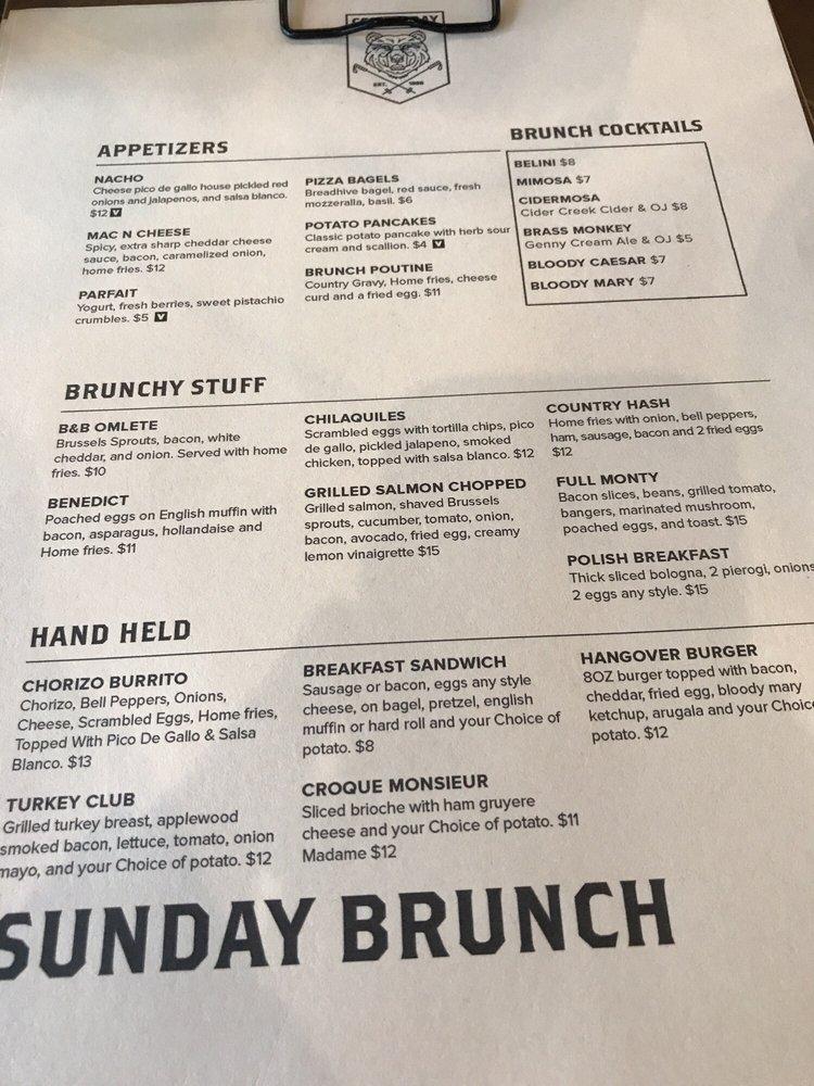 Menu at Colter Bay pub & bar, Buffalo