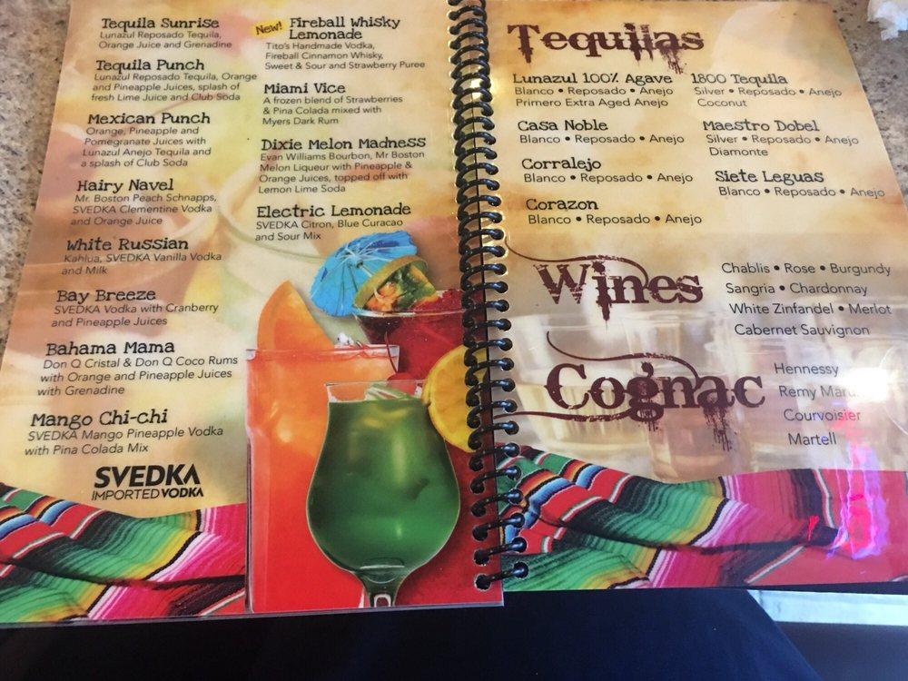 Menu at Dos Amigos Mexican Grill And Tequila Bar, Beaufort