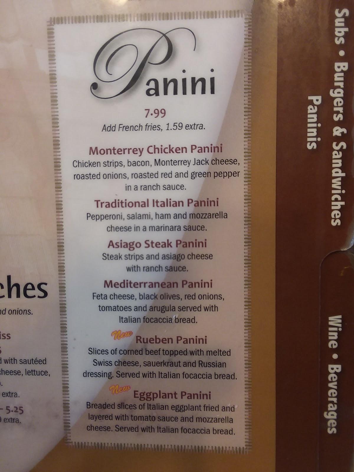 Menu at Little Italy Pizzeria, McCormick