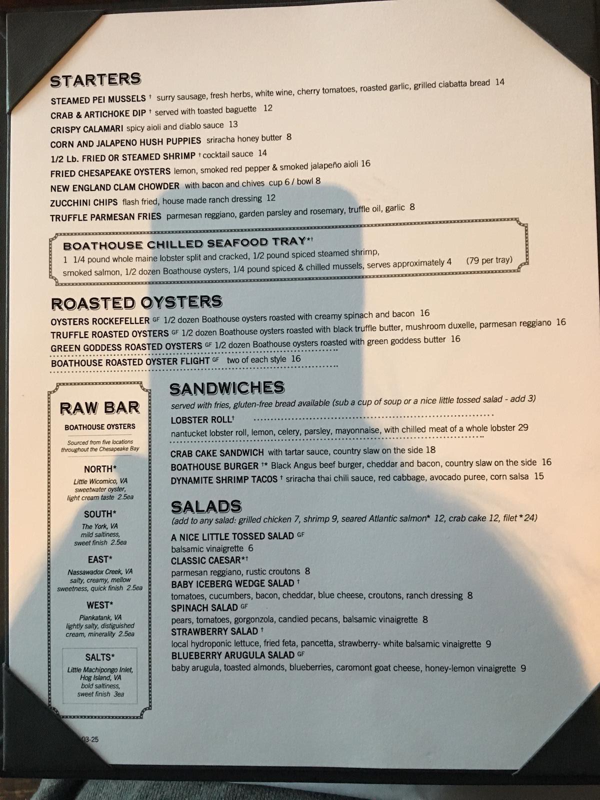 Menu at The Boathouse at City Point pub & bar, Hopewell
