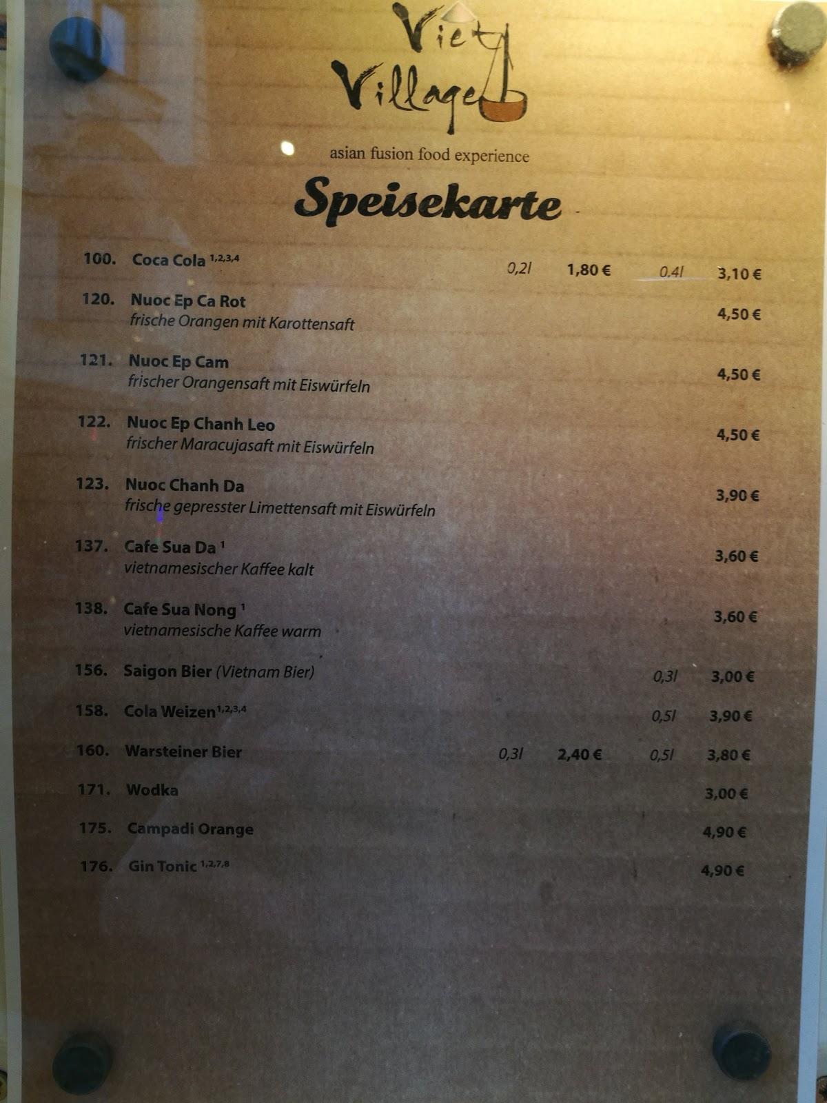Speisekarte von Viet Village restaurant, Halle (Saale)
