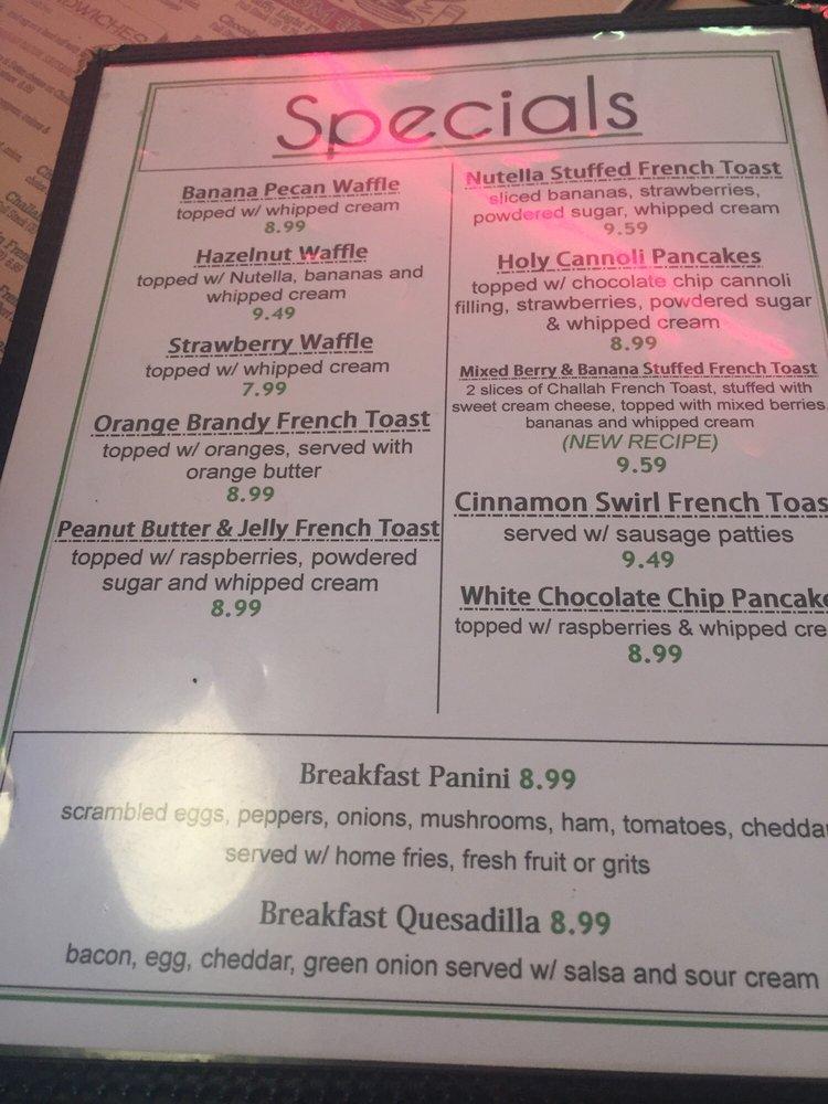 Menu at Highland Park Diner restaurant, Rochester