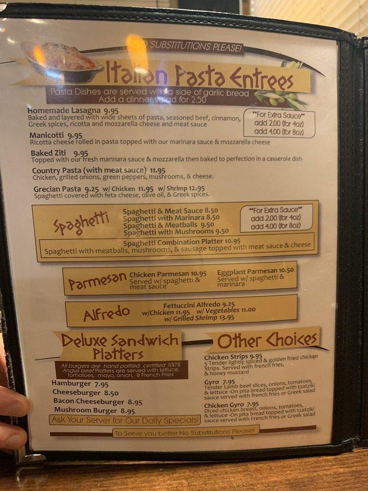 Menu at Pontiac House of Pizza pizzeria, Columbia