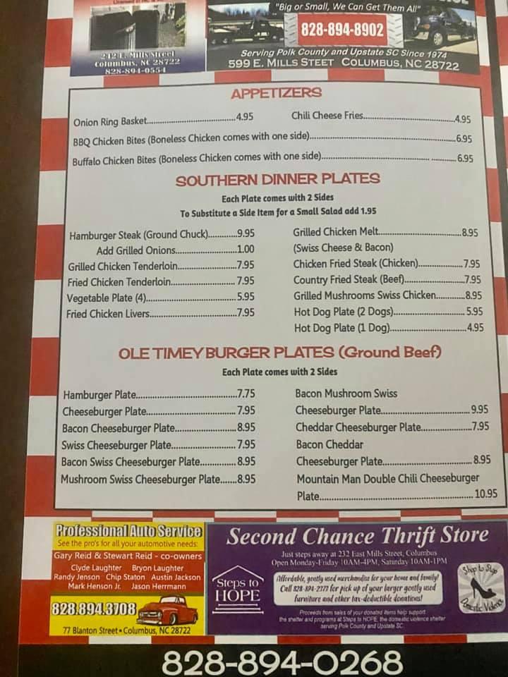 Menu at Calvert's Kitchen restaurant, Columbus