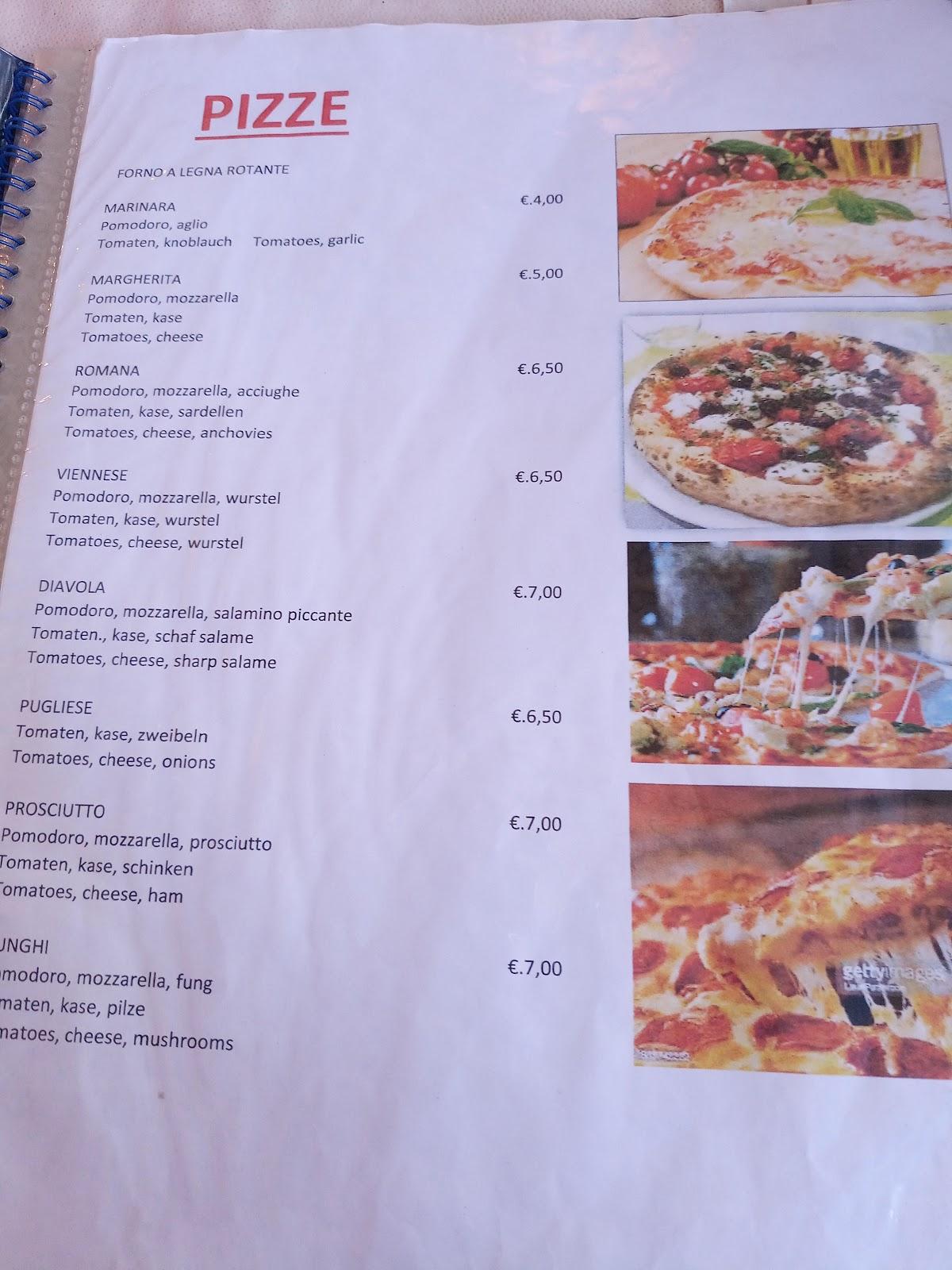 Menu at Ristorante Pizzeria Rosa dei Venti, Jesolo, Via Bafile
