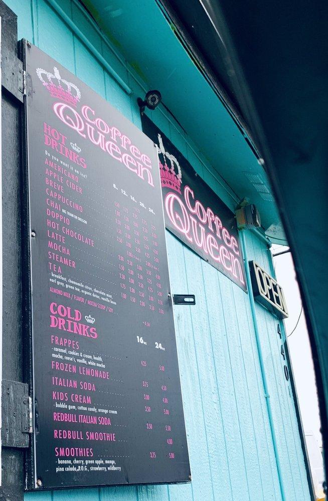 Menu at Coffee Queen, Anchorage