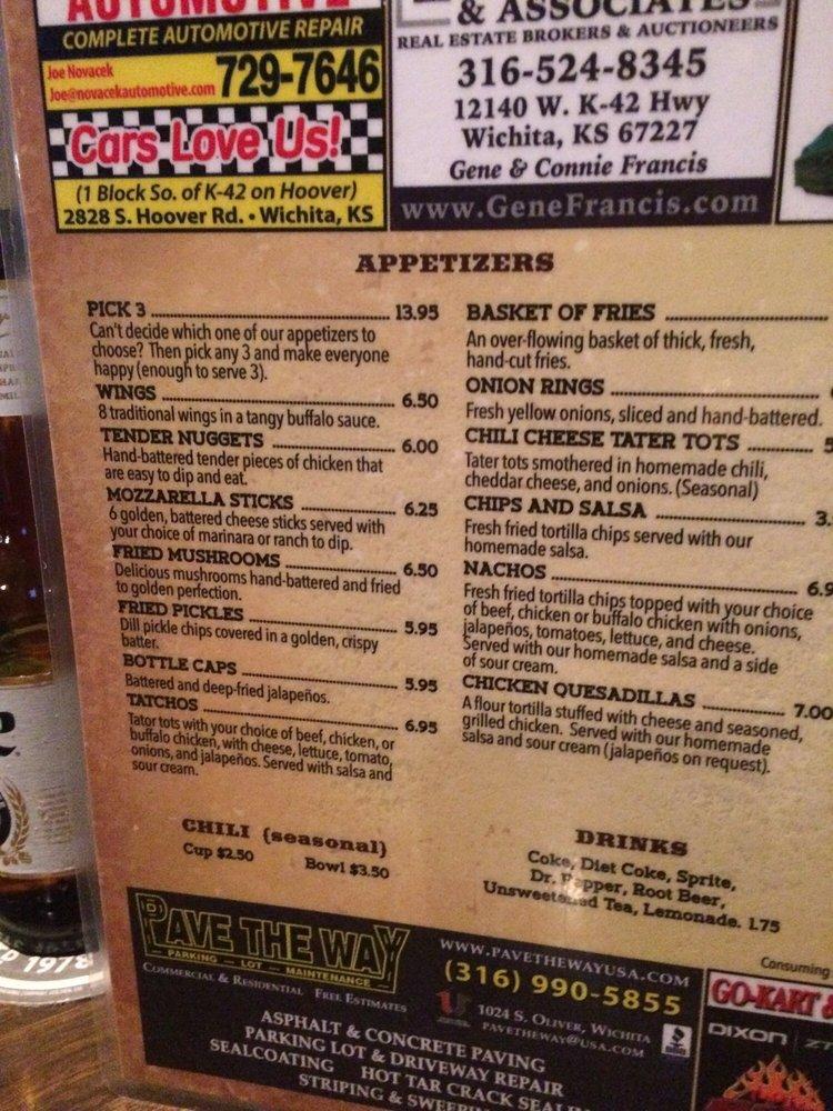 Menu at Dusti's Place pub & bar, Wichita