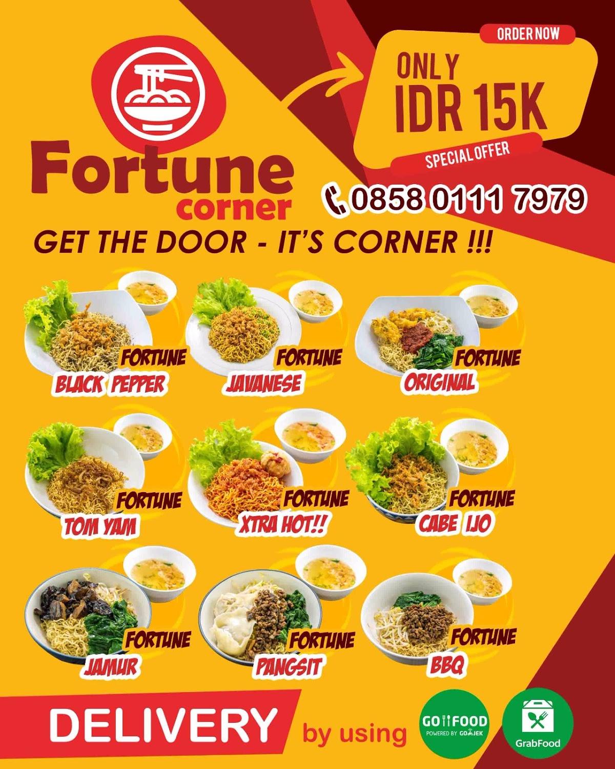 Menu at Fortune Corner Binus restaurant, West Jakarta