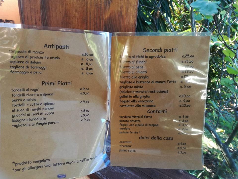 Menu at Ristorante Il Fico, Pietrasanta, Via Strettoia