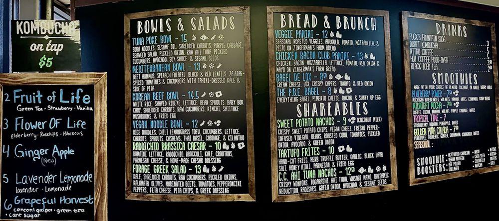 Menu at Fresh Forage restaurant, Ann Arbor