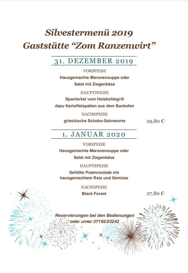 Menu at Gaststätte Zom Ranzawirt restaurant, Murrhardt
