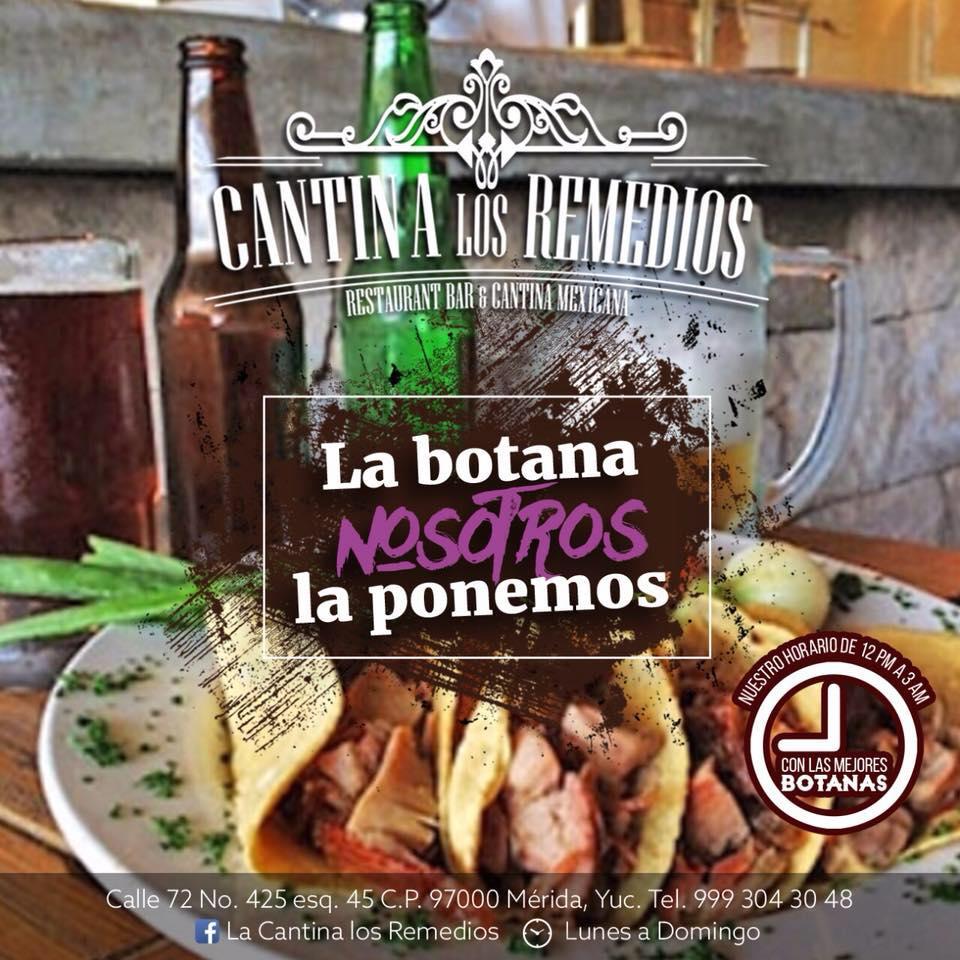 Menu at La Cantina los Remedios pub & bar, Merida