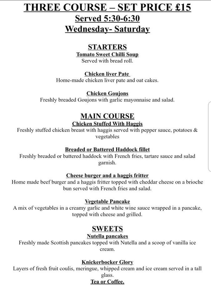 Menu at No.4 Restaurant, Newton Stewart