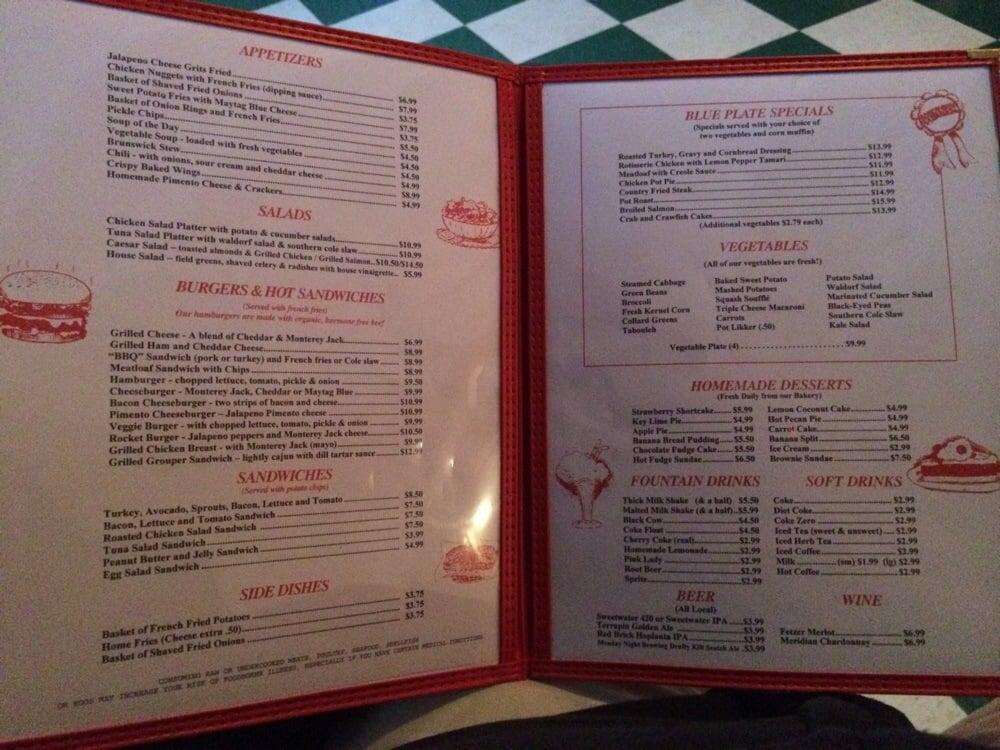 Menu at OK Cafe, Atlanta