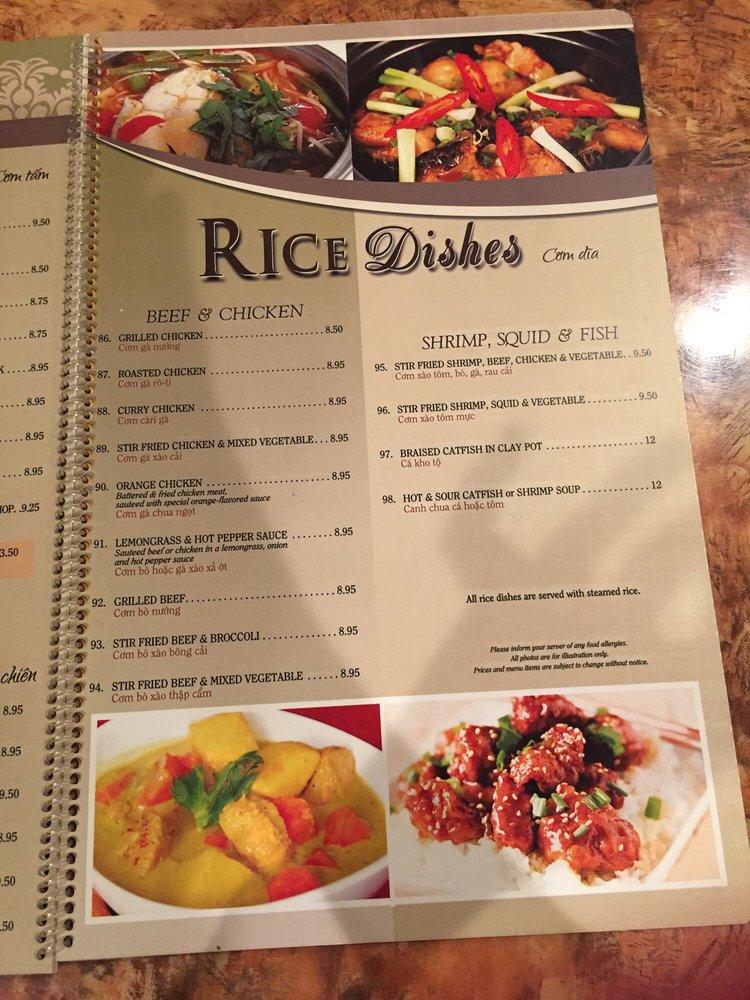 Menu at Phở Duyên Mai restaurant, San Diego, Kearny Villa Rd #111